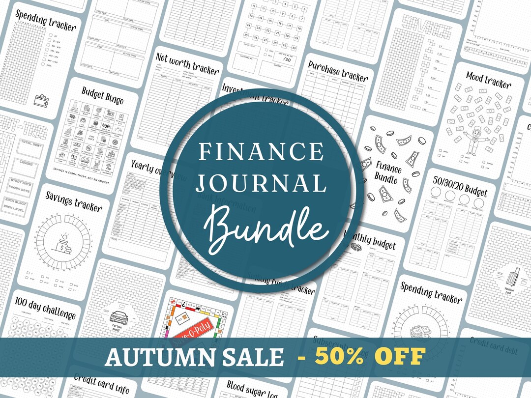 Finance Journal Budget Planner Bundle Printables Premade Journal Pages ...