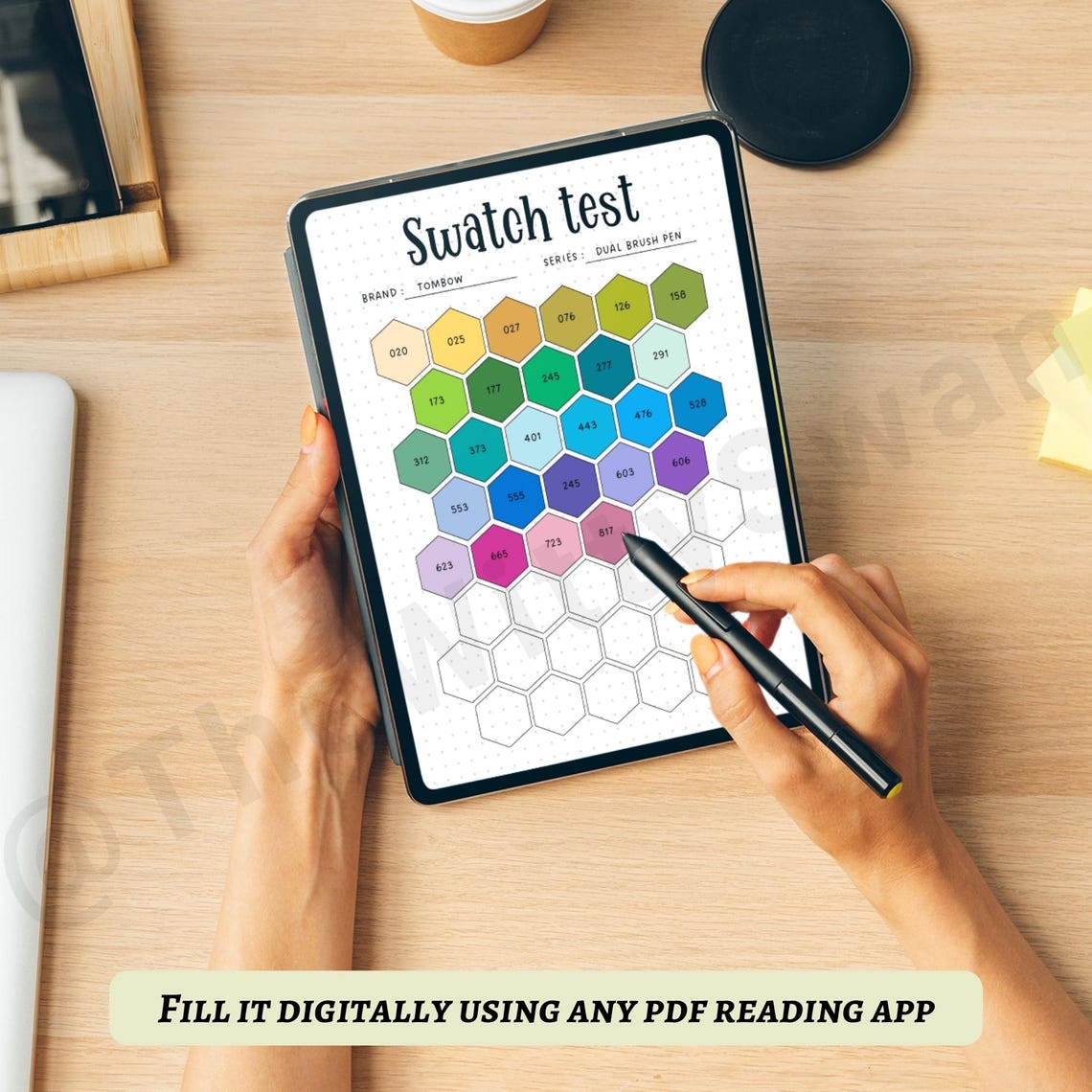 Swatch Test Page Journal Pages Printable Color Tracker Bujo Printable ...