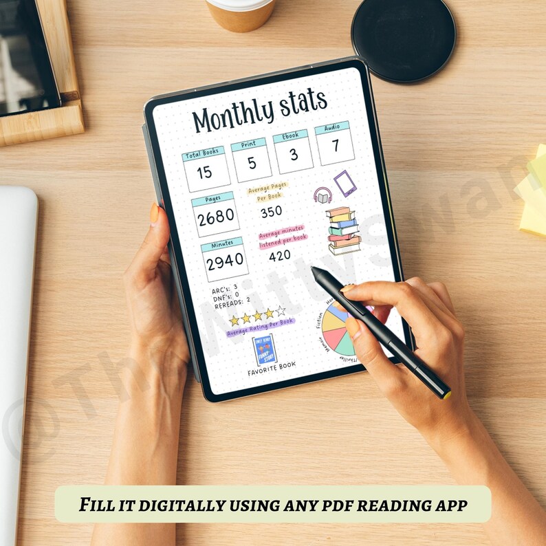Monthly Book Tracker Journal Pages Printable Reading Log Bujo Printable ...