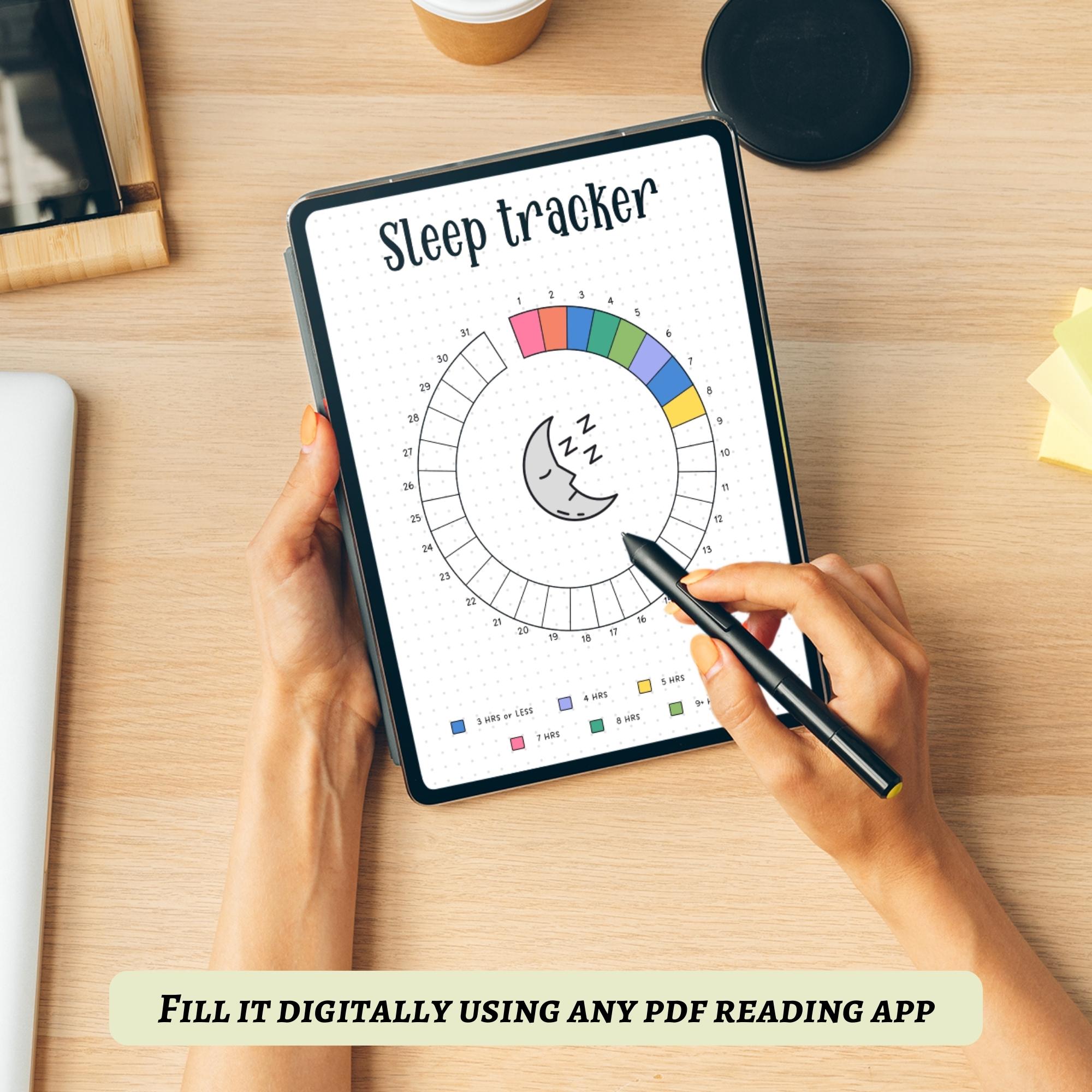 Sleep Tracker Printable Journal Page Monthly Tracker Sleep Log Bujo ...