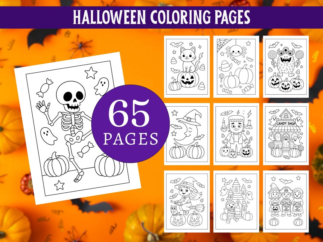 Halloween Coloring Pages for Kids Spooky Coloring Book Halloween ...