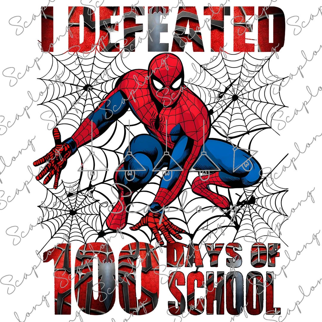 I Defeated 100 Days of School PNG, 100 Days of School Png, Cartoon ...