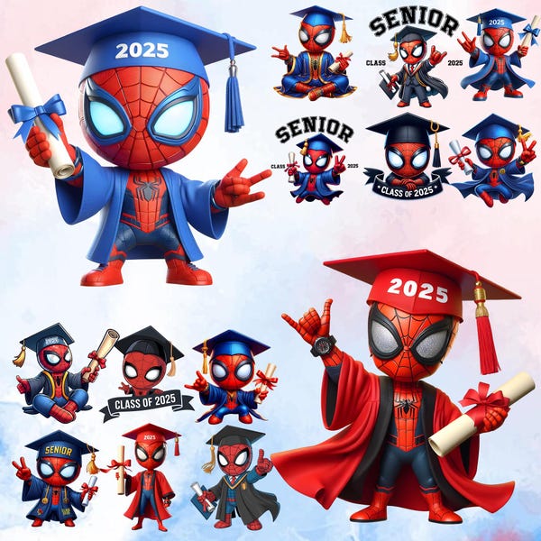 Spiderman Graduation - Etsy