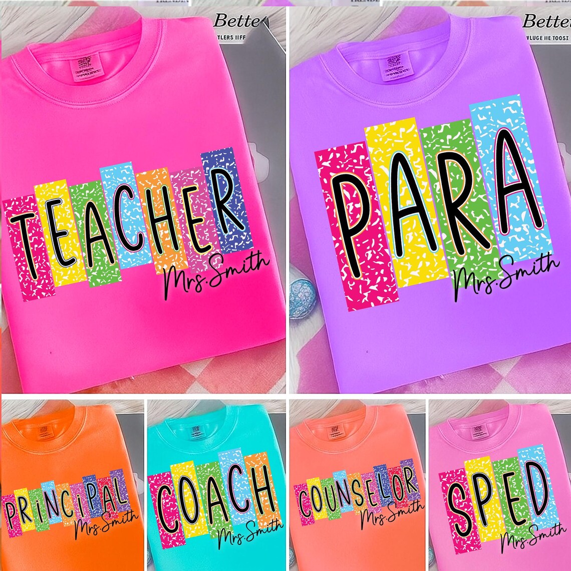 School Occupation Png Bundle, Custom Teacher Name Png, Back to School ...