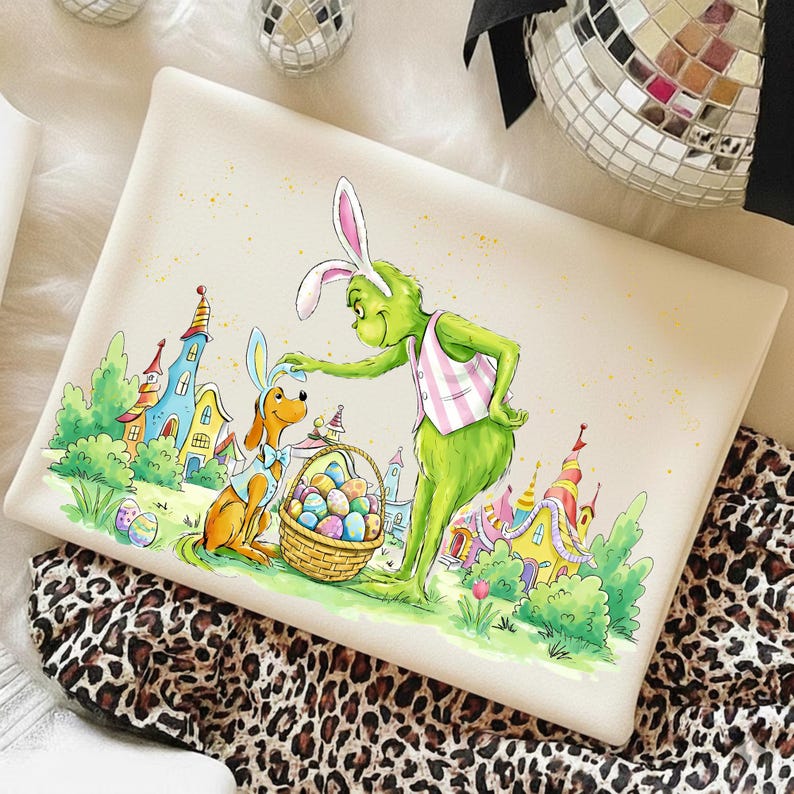 Retro Easter Grinc Png, Easter Movie Png, Spring Png File, Hand Drawn ...
