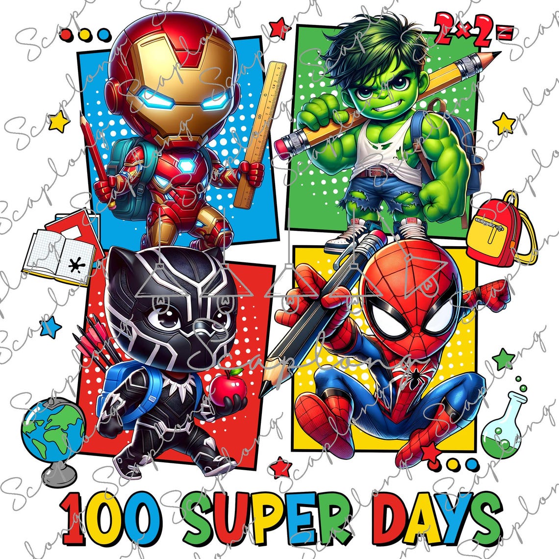 100 Super Days Png, Hero 100 Days of School Png, Hero 100 Days Bruh Png ...