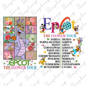 Bundle Epcot the Flower Tour Png, Retro Epcot Png, Drink and Food ...