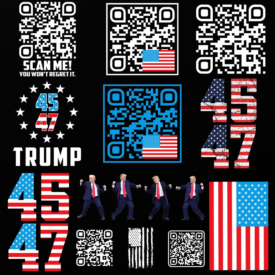 Bundle Trump Qr Shirt Viral Trump Dance Ymca Qr Code PNG, Trump Dance ...