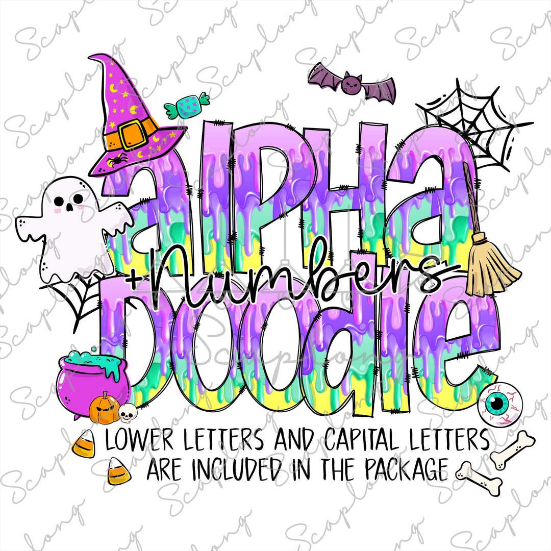 Custom Halloween Kids Name Png, Halloween Alphabet Png, Birthday Gift ...