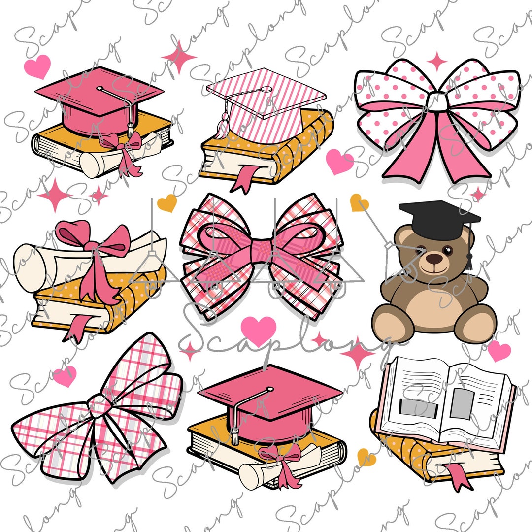 Graduation Senior Coquette 2024 Png, Graduation Trip Png, Coquette Bows ...