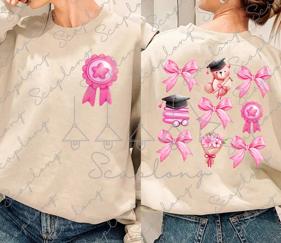 Graduation Senior Coquette 2024 Png, Graduation Trip Png, Coquette Bows ...