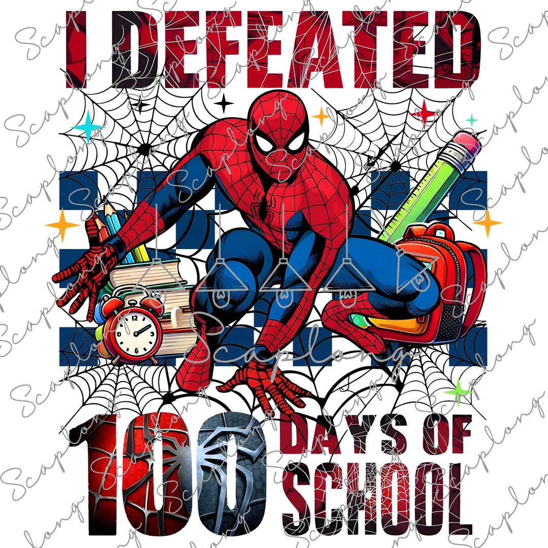 I Defeated 100 Days of School PNG, 100 Days of School Png, Cartoon ...