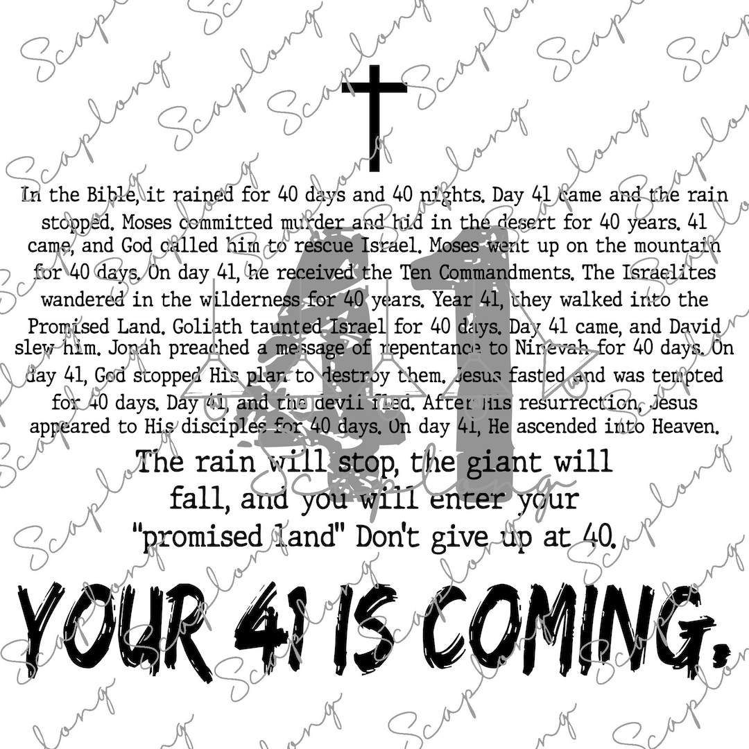 Your 41 is Coming PNG, Jesus Png, Faith Png, Sublimation Design ...