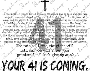 Your 41 is Coming Svg PNG, Jesus Svg Png, Faith Png, Sublimation Design ...