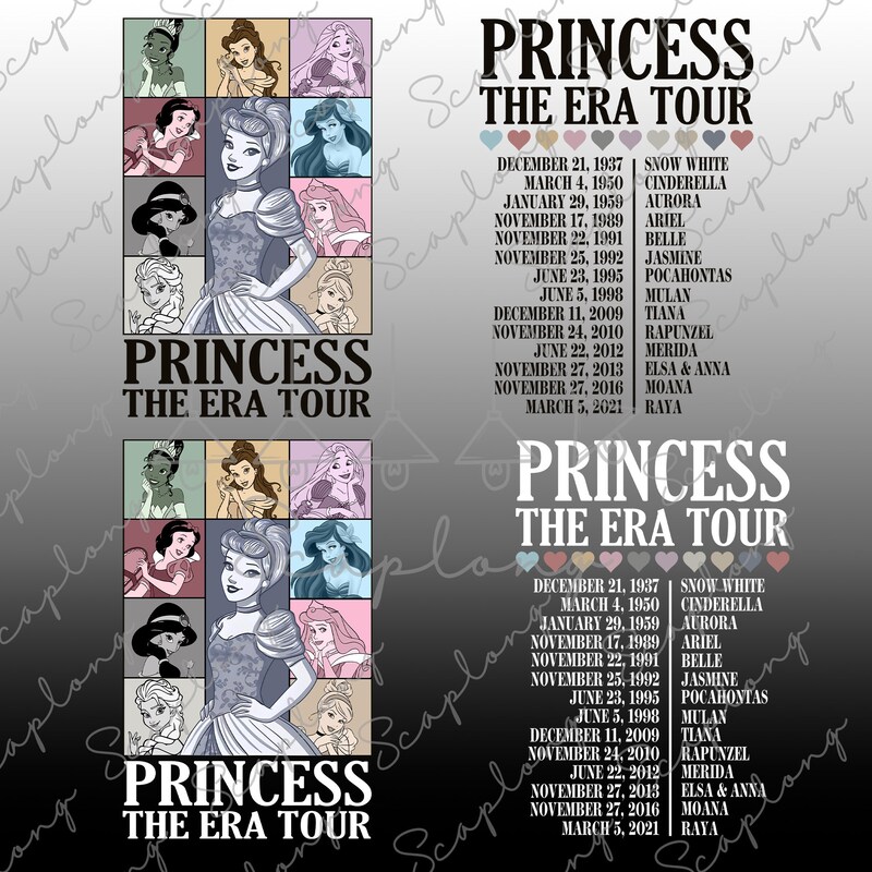 Princess Eras Tour Png - Etsy