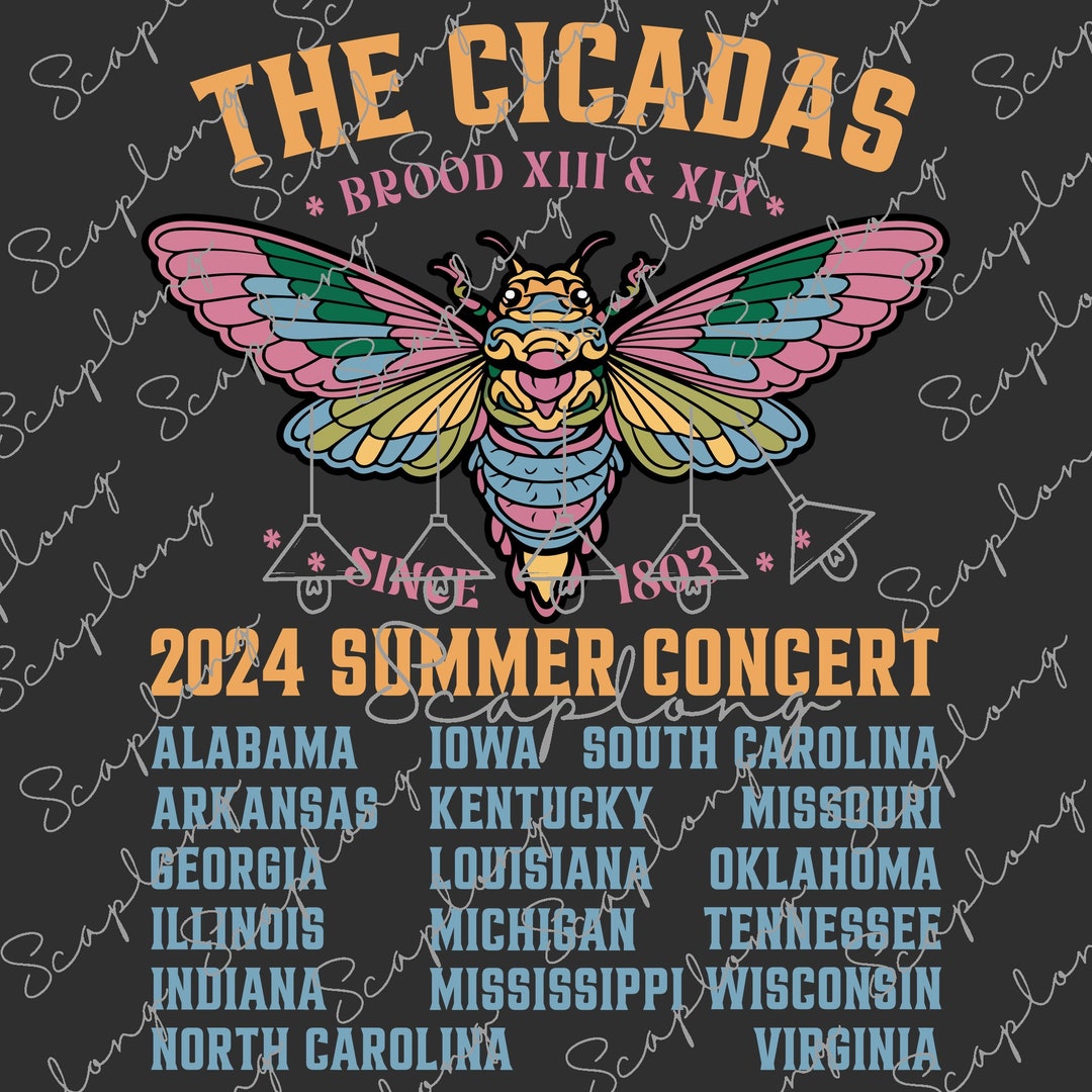 The Cicadas Reunion Tour Png, Year of the Cicadas, States of Cicada ...