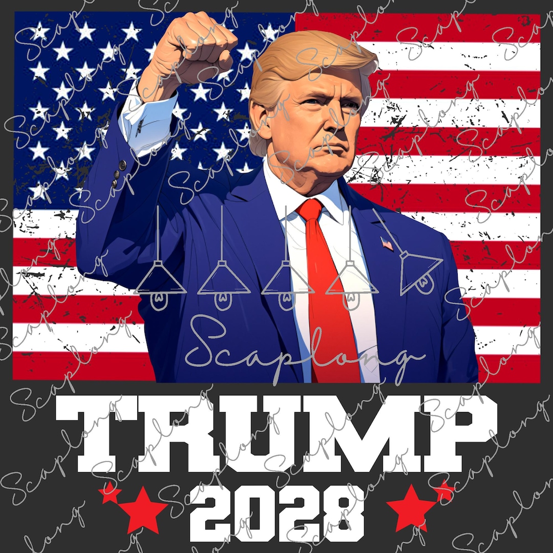 Trump 2028 Png, President Trump Png, Maga Shirt Png, Republican Gift ...