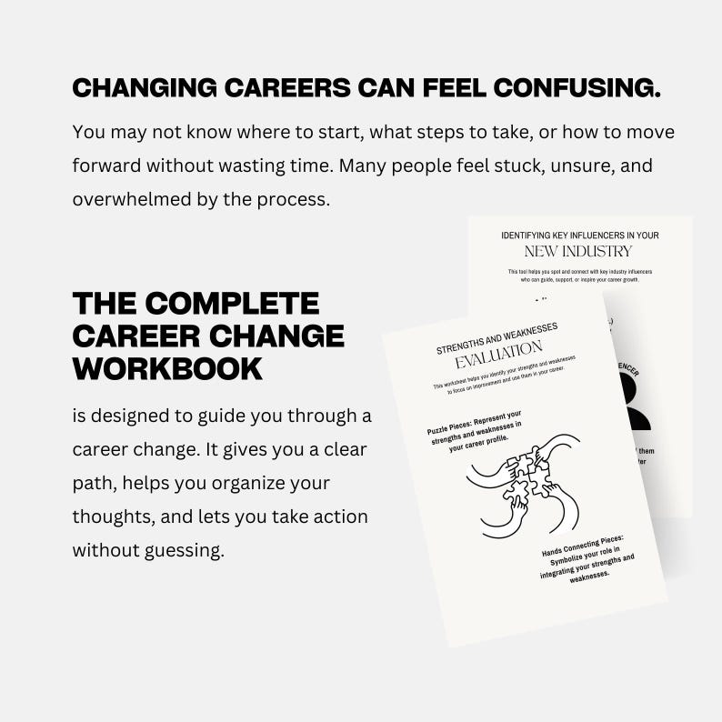The Complete Career Change Workbook, Career Transition Planner PDF ...