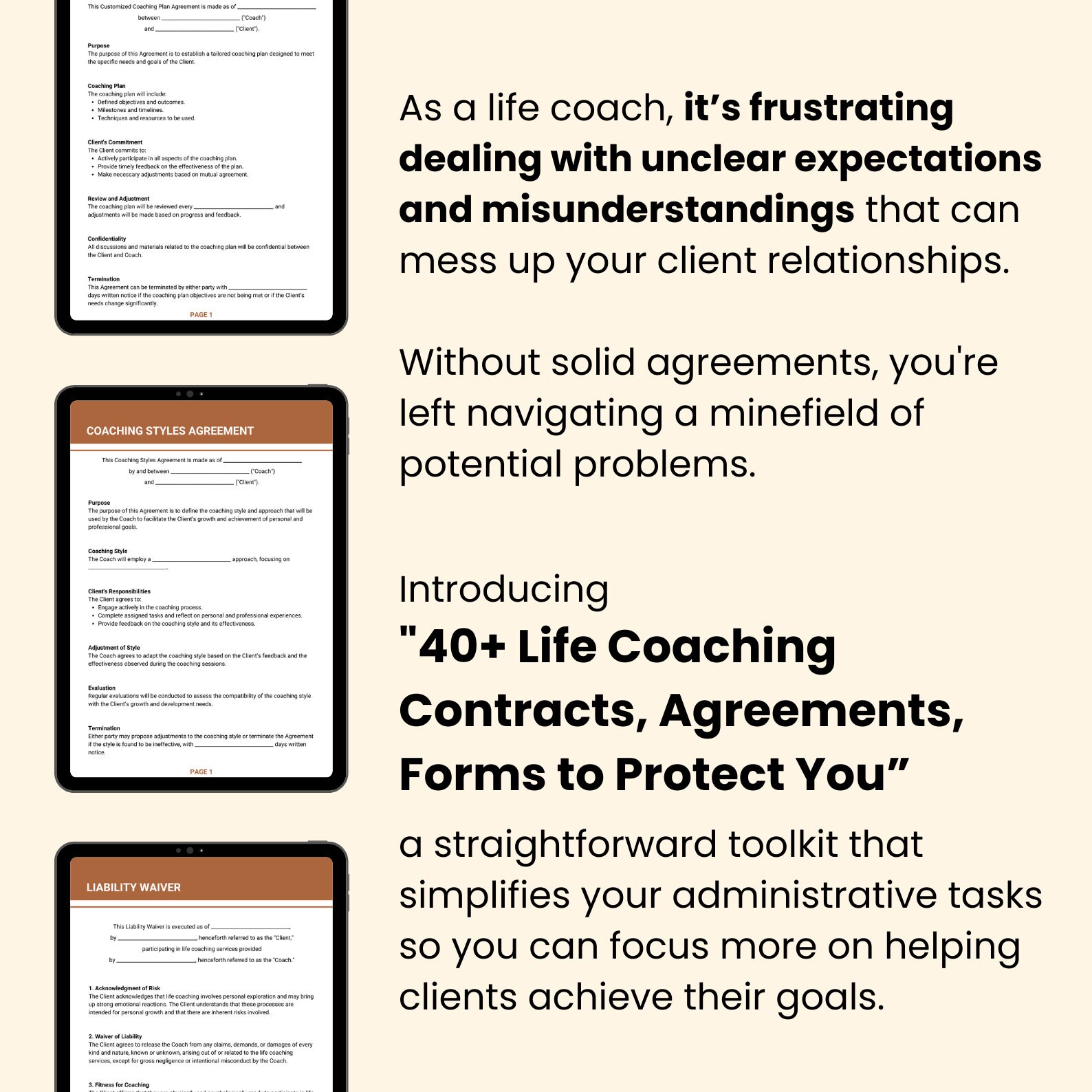 40+ Life Coaching Contracts, Agreements, Forms to Protect You, Life ...