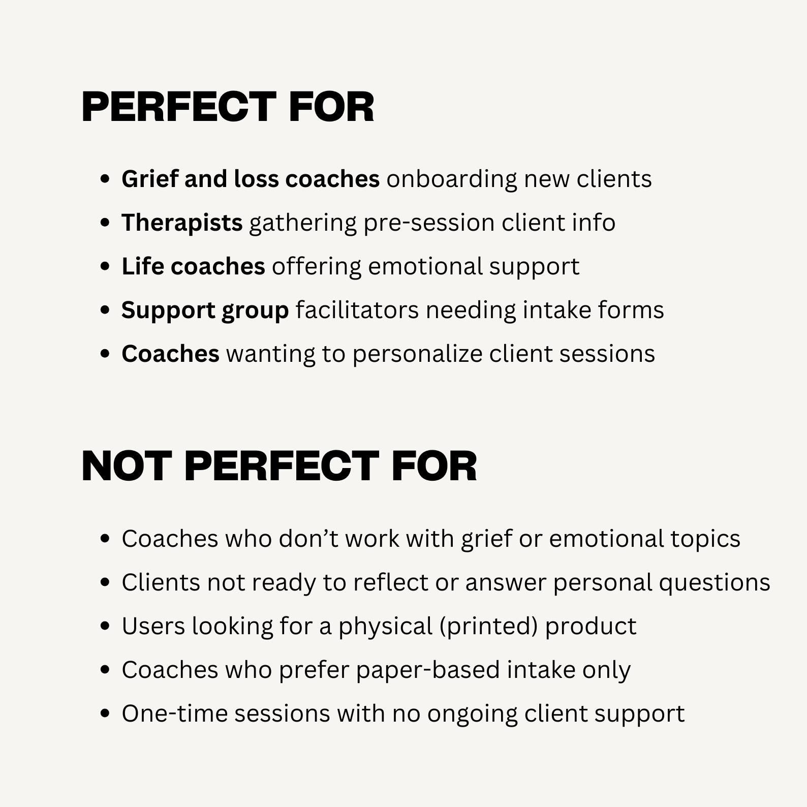 Grief Onboarding Questionnaire Google Form Template | Client Intake ...