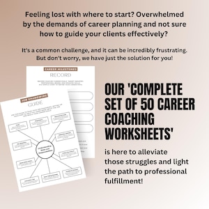 Complete Set of Career Coaching Worksheets, Career Coaching Planner ...
