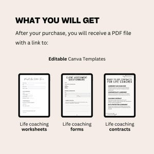 Life Coaching Printable Bundle With 70+ Editable PDF Worksheets Forms ...