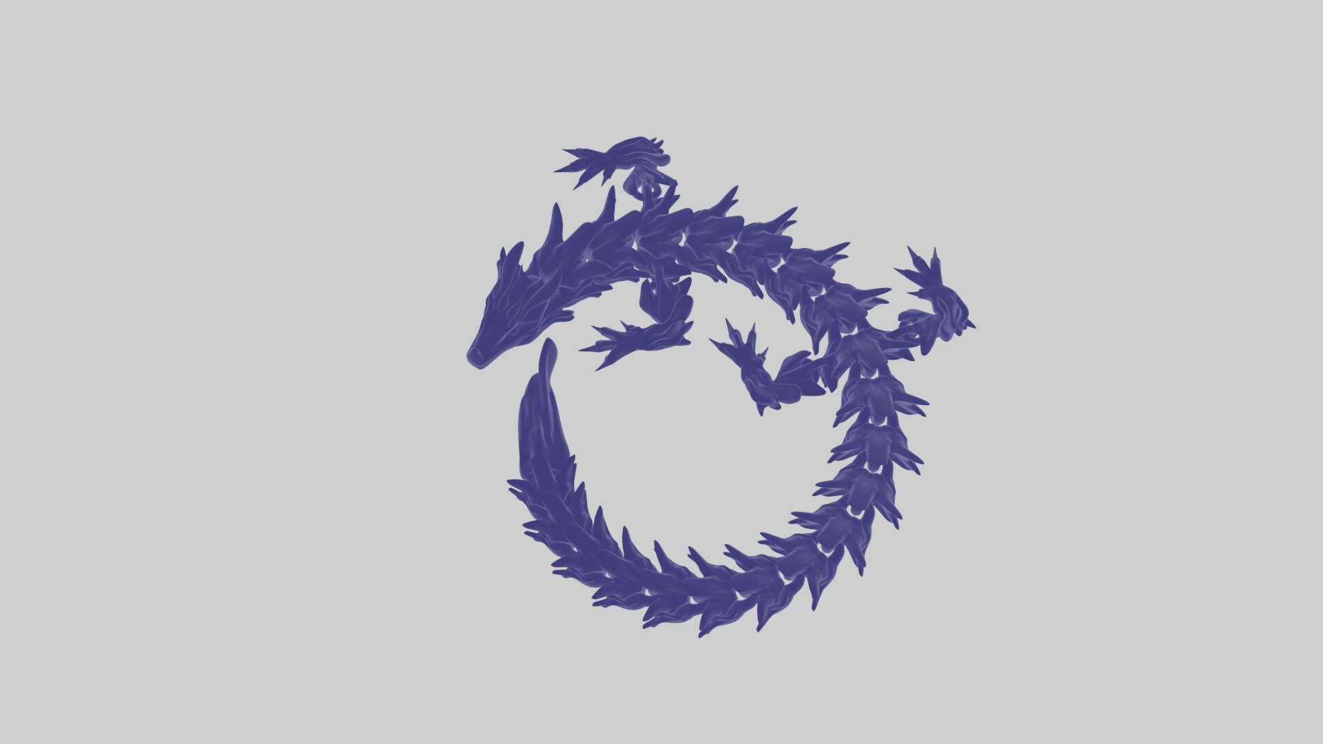 Animated Water Dragon 3D Model - STL Digital File 3D Printer Compatible ...