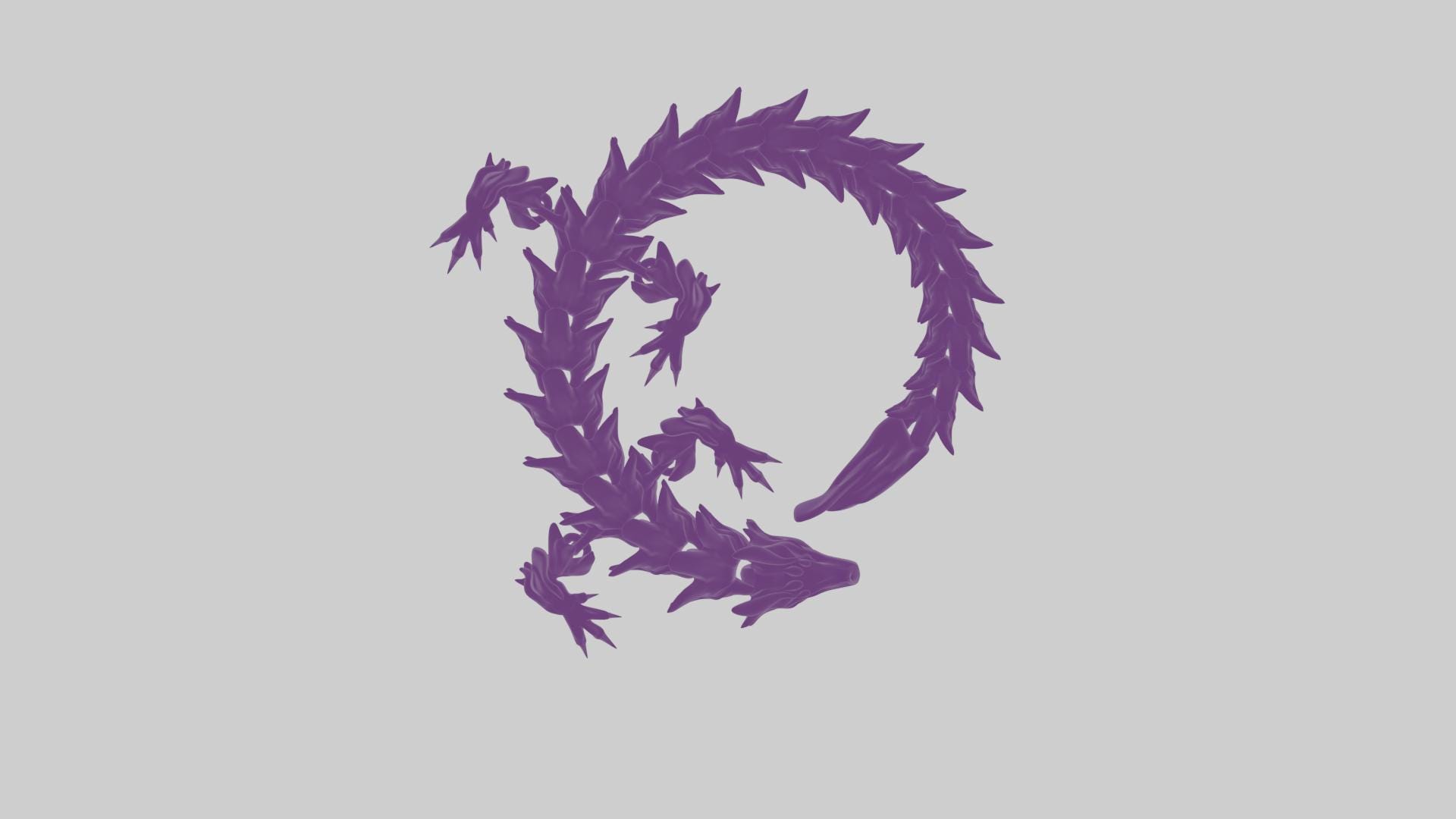 Animated Water Dragon 3D Model - STL Digital File 3D Printer Compatible ...