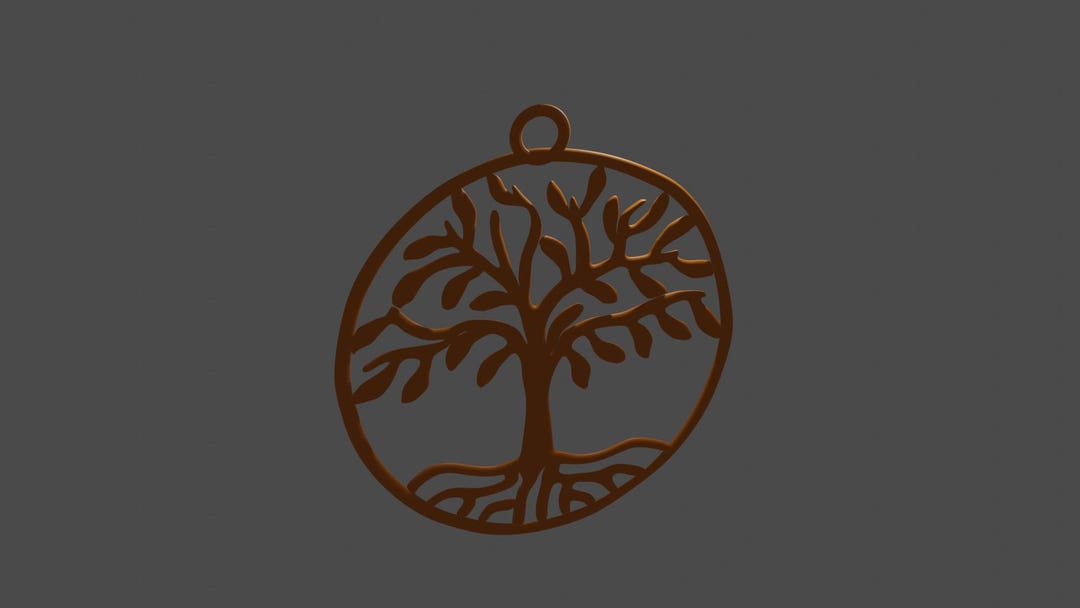 Tree 3D Medallion STL File - Jewelry Making Design for 3D Printing ...