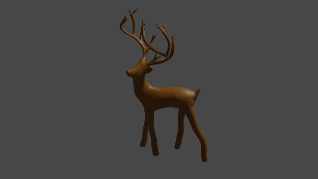 Deer Statue, Stl Digital File, Basic Christmas Gift 3d Printer Also Do ...