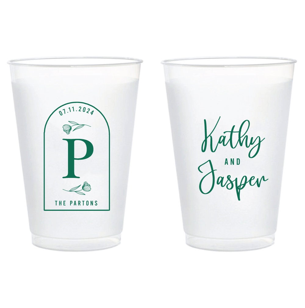 Personalized Frosted Cups Wedding Favors, Custom Frosted Cups Wedding ...