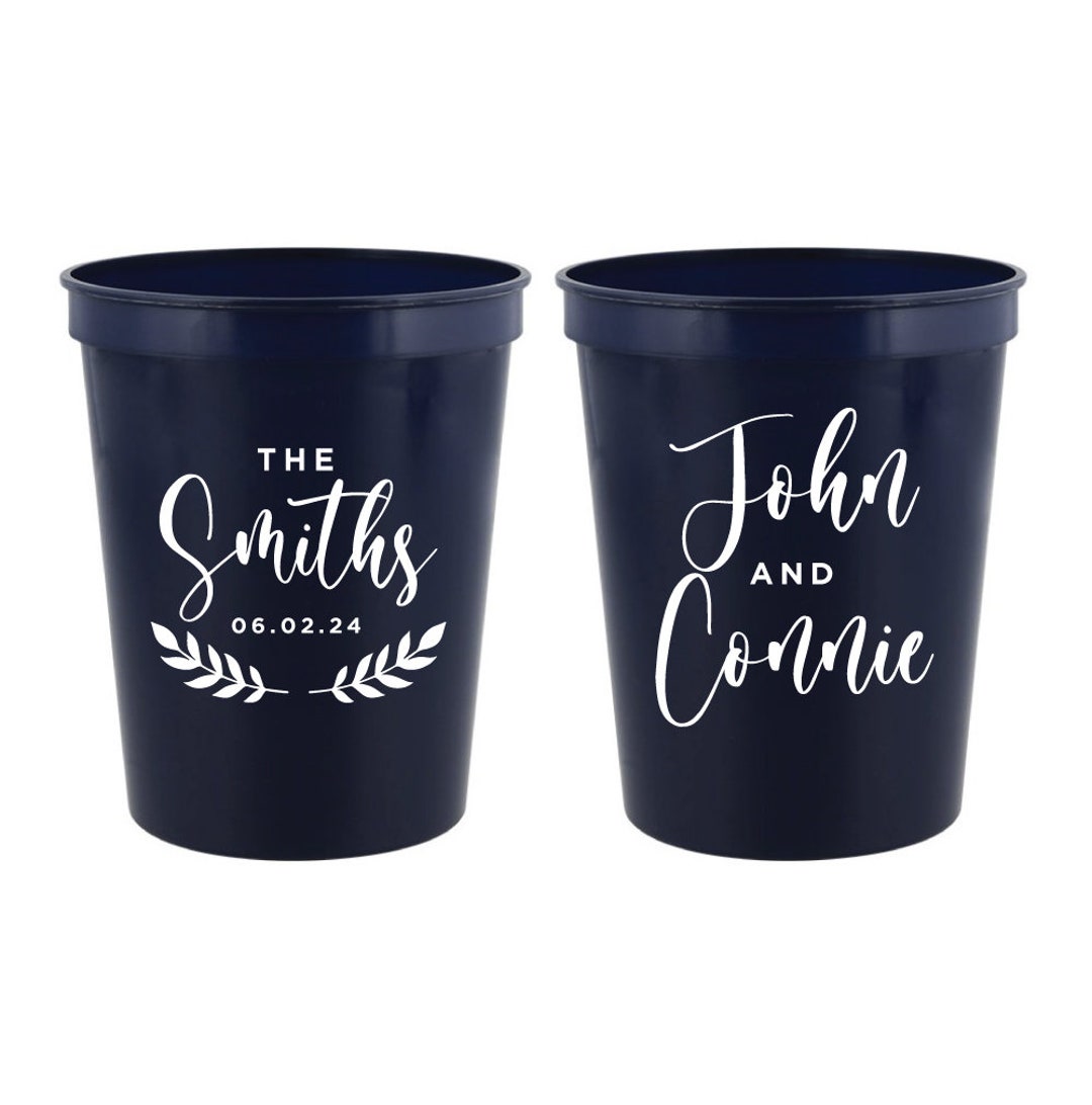 Personalized Wedding Cups, Custom Plastic Stadium Cup, Party Favors ...