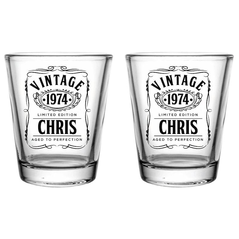Personalized Shot Glasses Birthday - Etsy