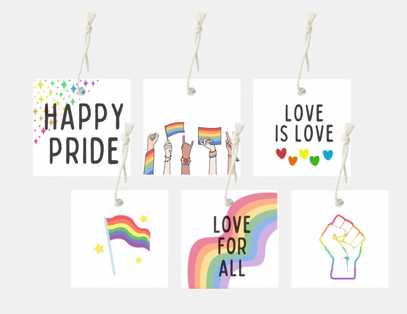 PRIDE Gift Tags Printable Pride Month Gift for Pride Groovy Pride ...