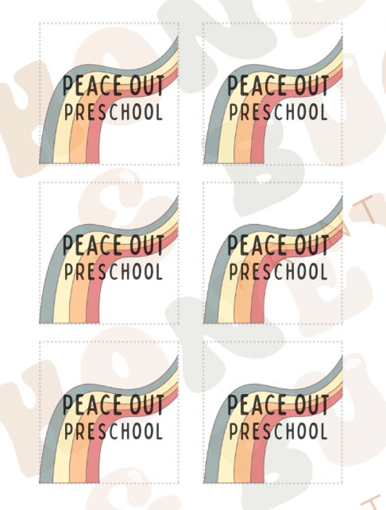 Peace Out 1st Grade Gift Tag PRINTABLE Student Gift End of the Year ...