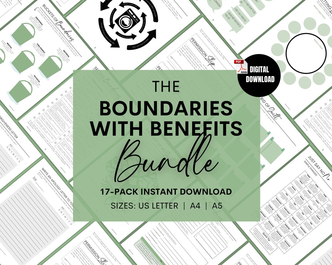 Boundaries With Benefits Bundle, Setting Boundaries for Self Care, How to Say No, Learn to Say ...