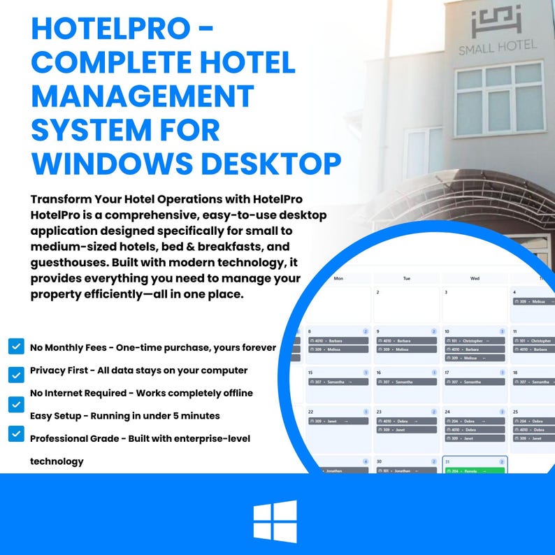 Hotel Management System : Hotel Booking Manager for Windows - Etsy