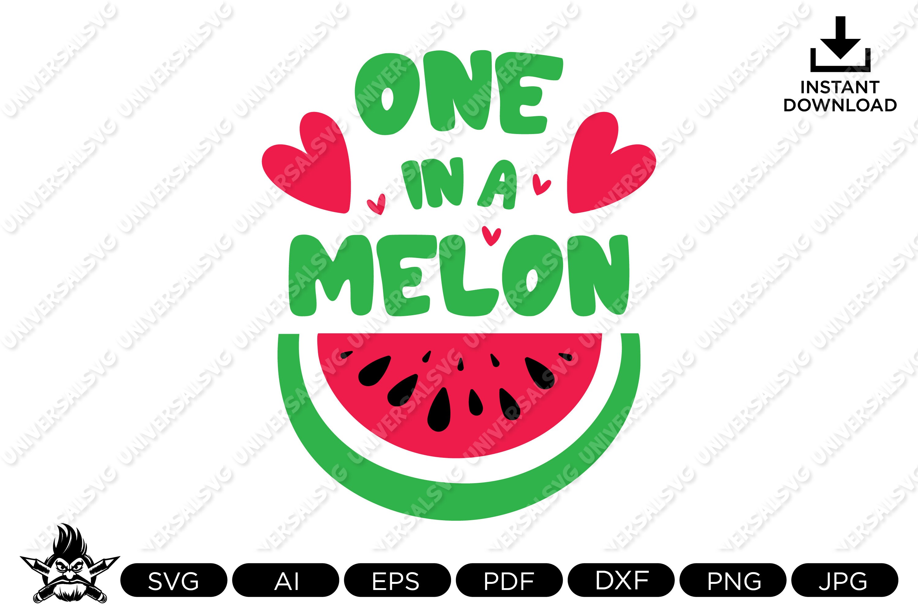 One in a Melon SVG File for Instant Download, Perfect for DIY Gifts and ...
