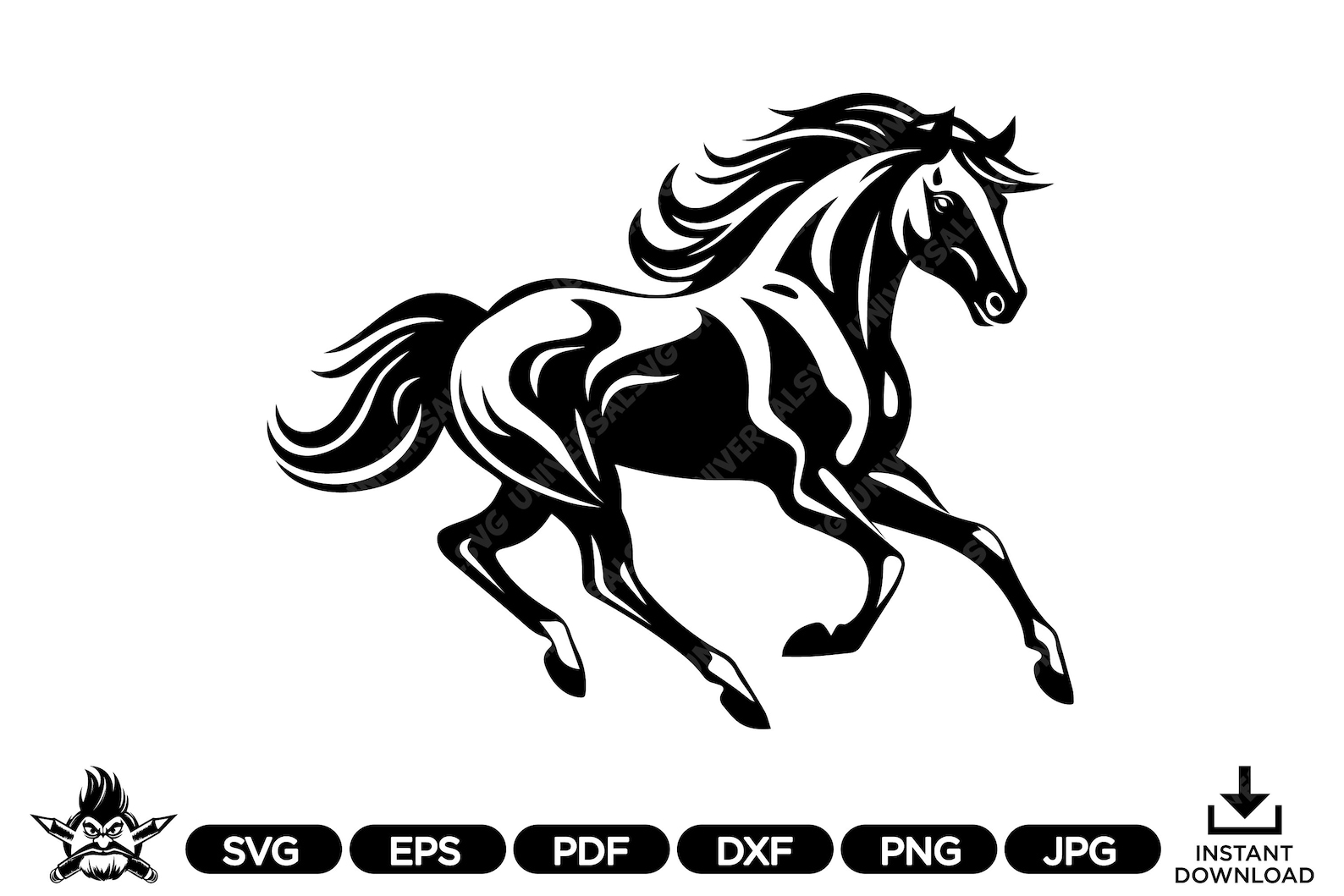 Mustang SVG, Cutting Files for Cricut, Silhouette, Horse SVG, Mustang ...