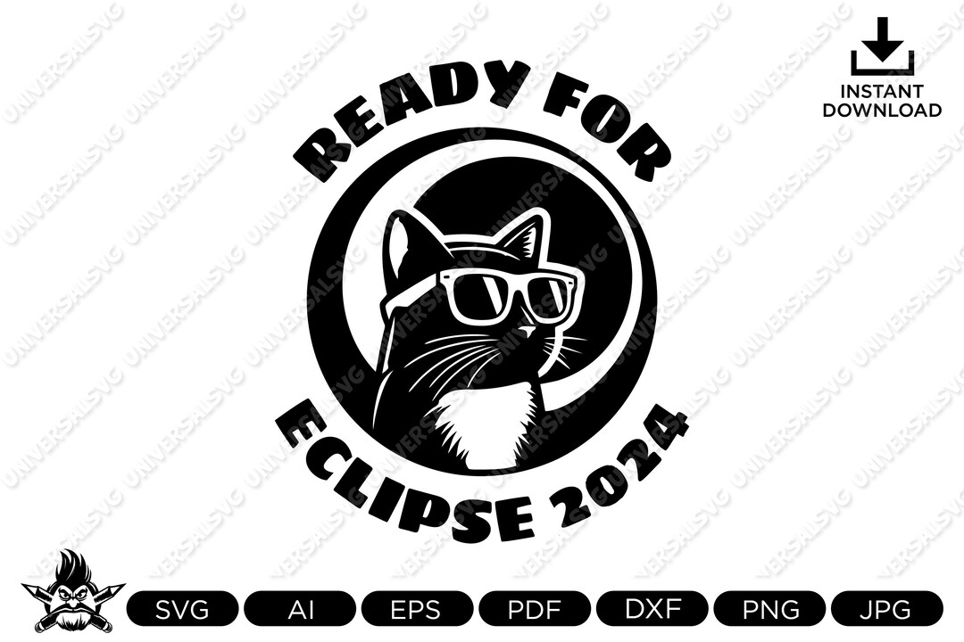 Eclipse Svg, Cat Solar Eclipse, Eclipse PNG, Eclipse Viewing Team ...