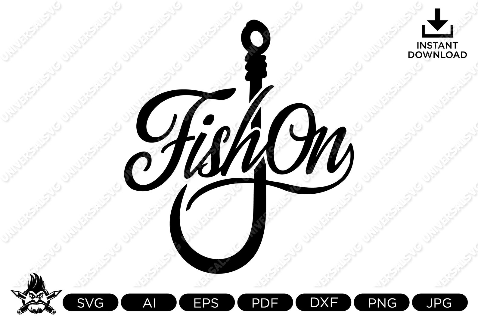 Fishing Fish on SVG - Fishing Cut File, Clip Art Cut File Silhouette ...