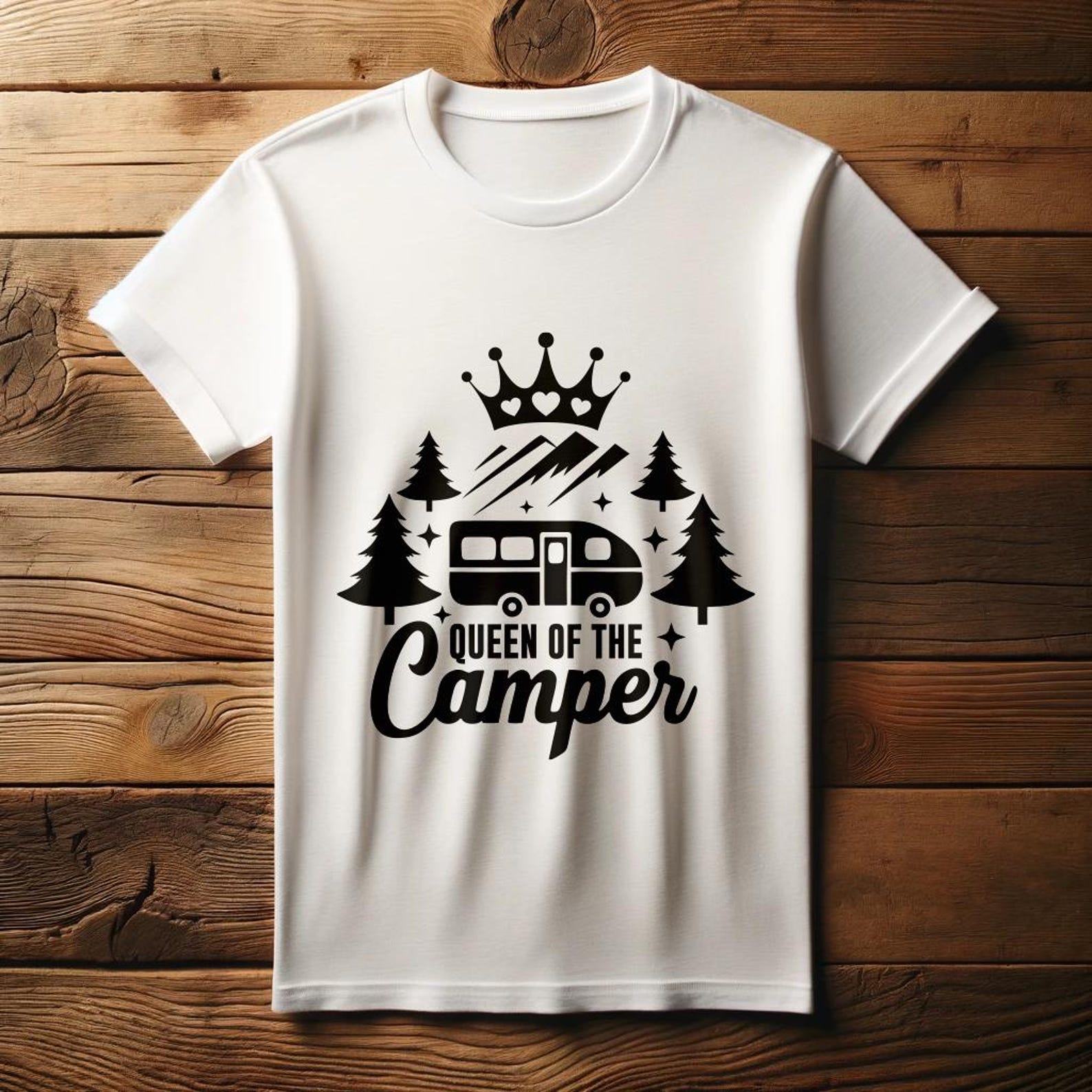 Queen of the Camper SVG, Camping Life Design for Cricut, RV Camper ...