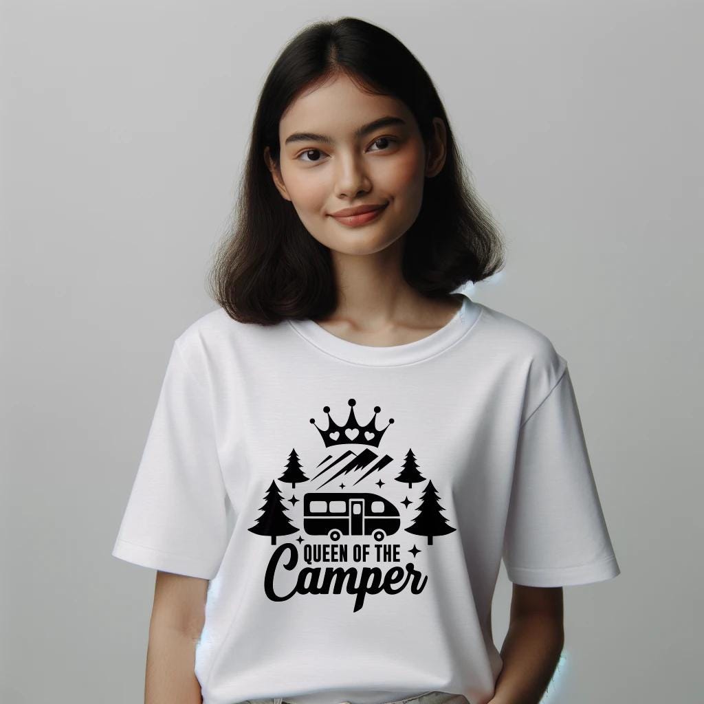 Queen of the Camper SVG, Camping Life Design for Cricut, RV Camper ...