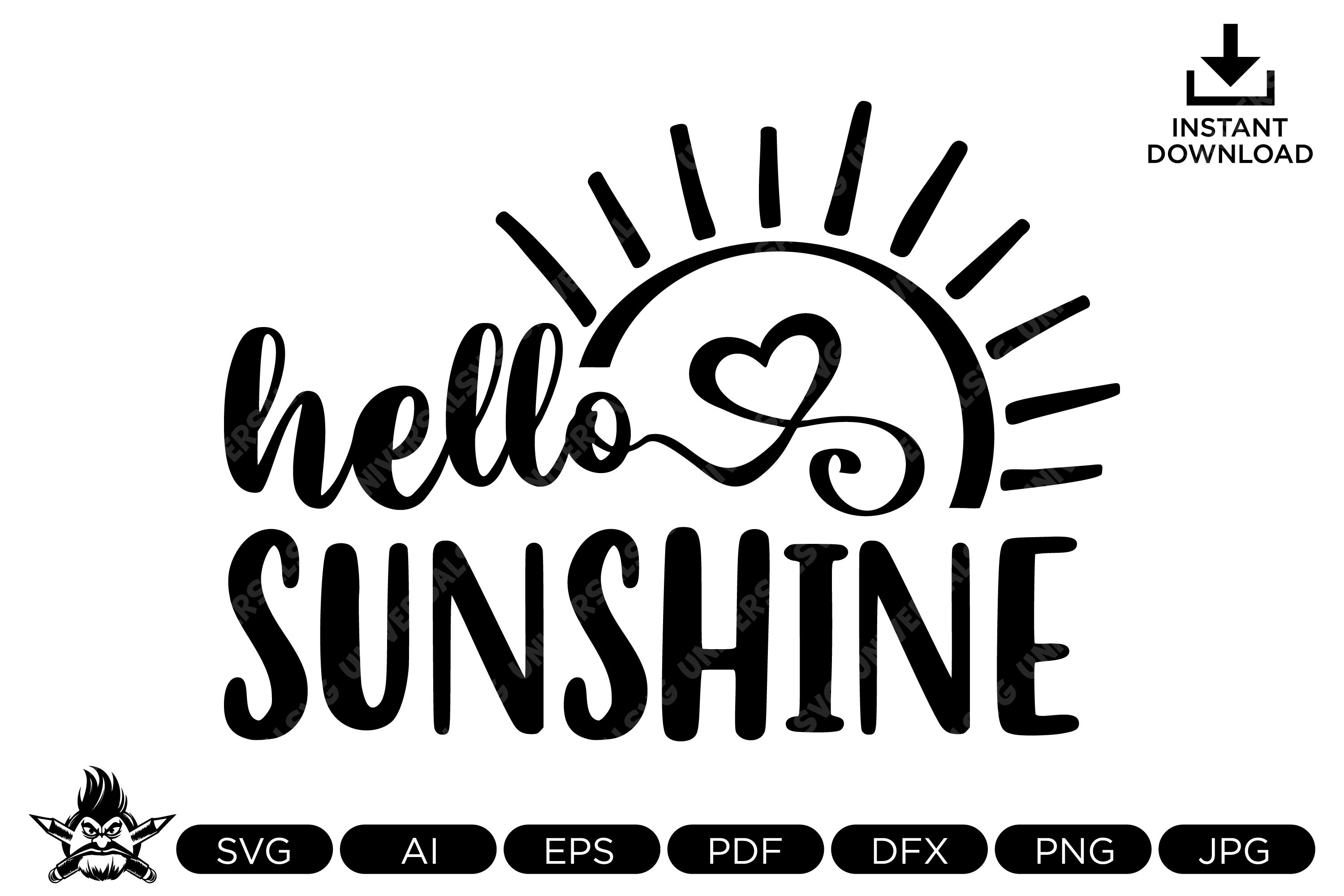 Hello Sunshine SVG, Summer, Heart, Sun Svg, Spring Svg, Summer Svg ...