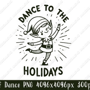 Dancing Elf PNG, Clipart, Ideal for T-shirts, Digital Download ...