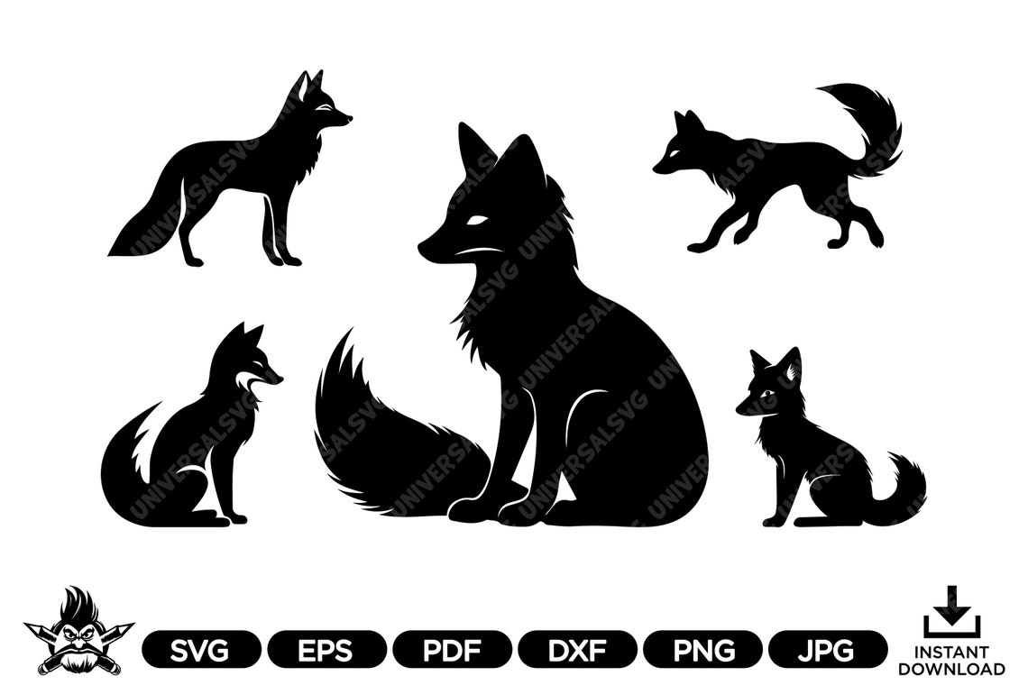 Fox SVG, Fox Silhouette SVG, Fox Clipart, Cut File for Cricut and ...