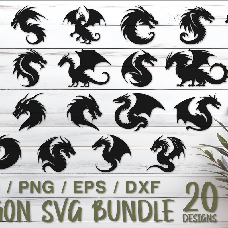 Dragon Svg Files - Etsy