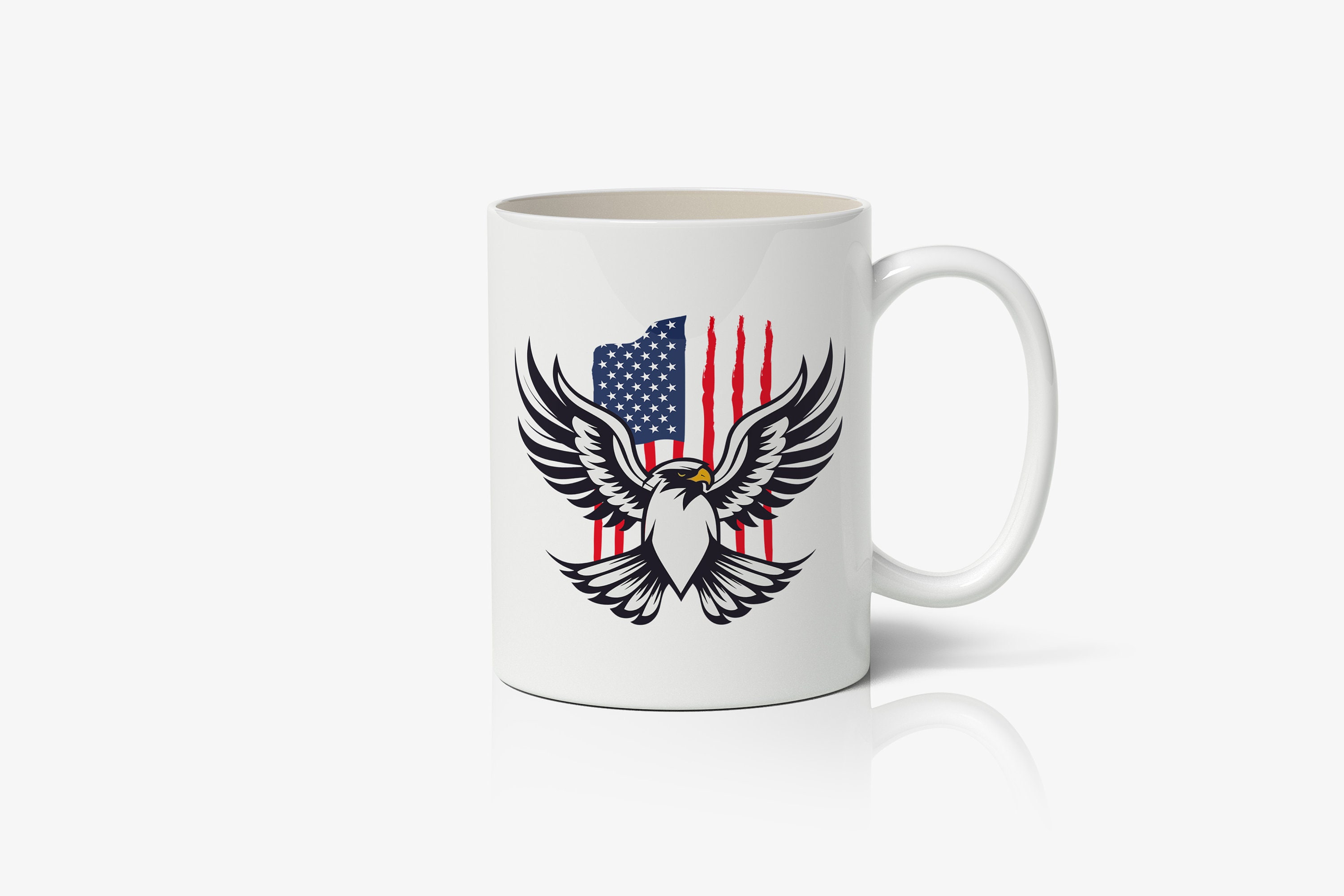 Eagle With American Flag Svg, USA Patriotic 4th of July Clipart for ...