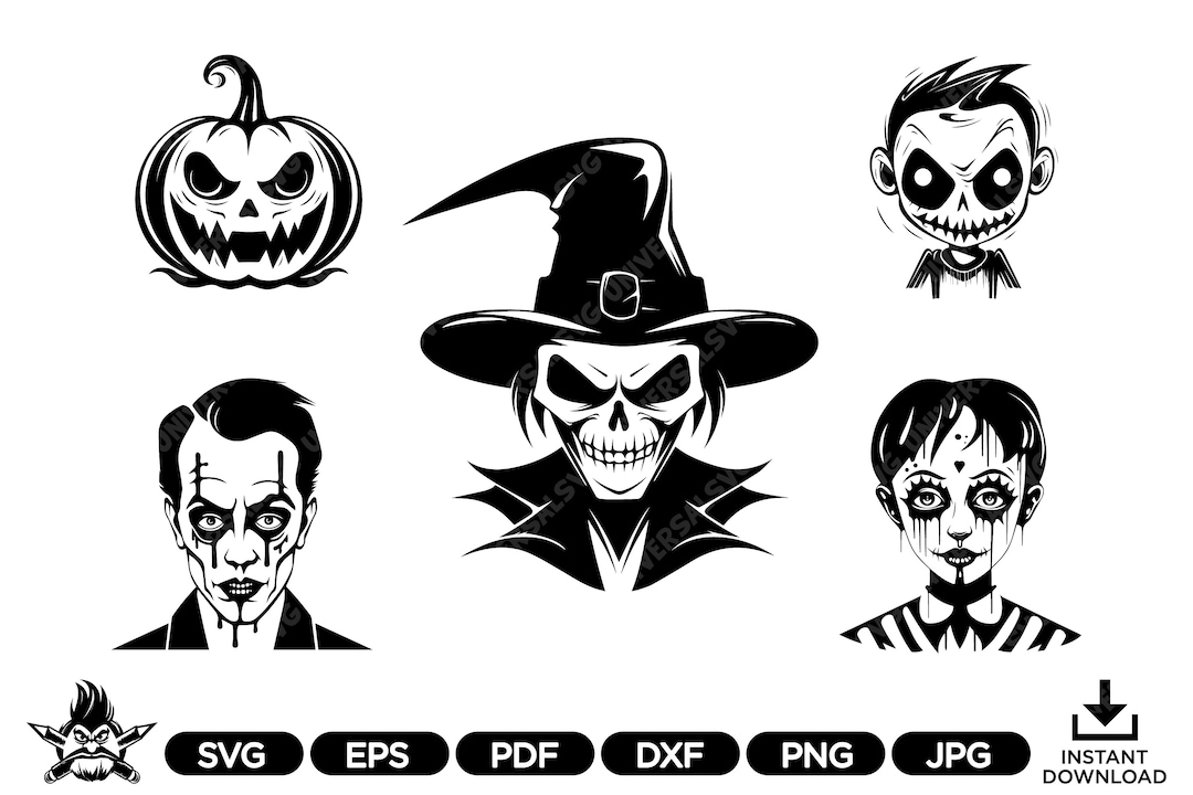 Halloween SVG Bundle, Zombie, Monster, Pumpkin, Silhouette SVG ...