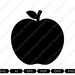 Apple SVG, Instant Download Vector Art for Crafting, Apple Silhouette ...